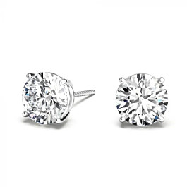Certified Round 4-Prong Studs in 14K Gold - Clean Origin