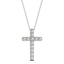 Classic Lab Created Diamond Cross Pendant - Clean Origin